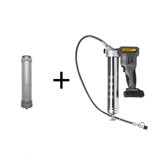 Lätt 14,4V Pro Fettspruta, komplett med Tubi/Lube-system, 2x Li-ion ...